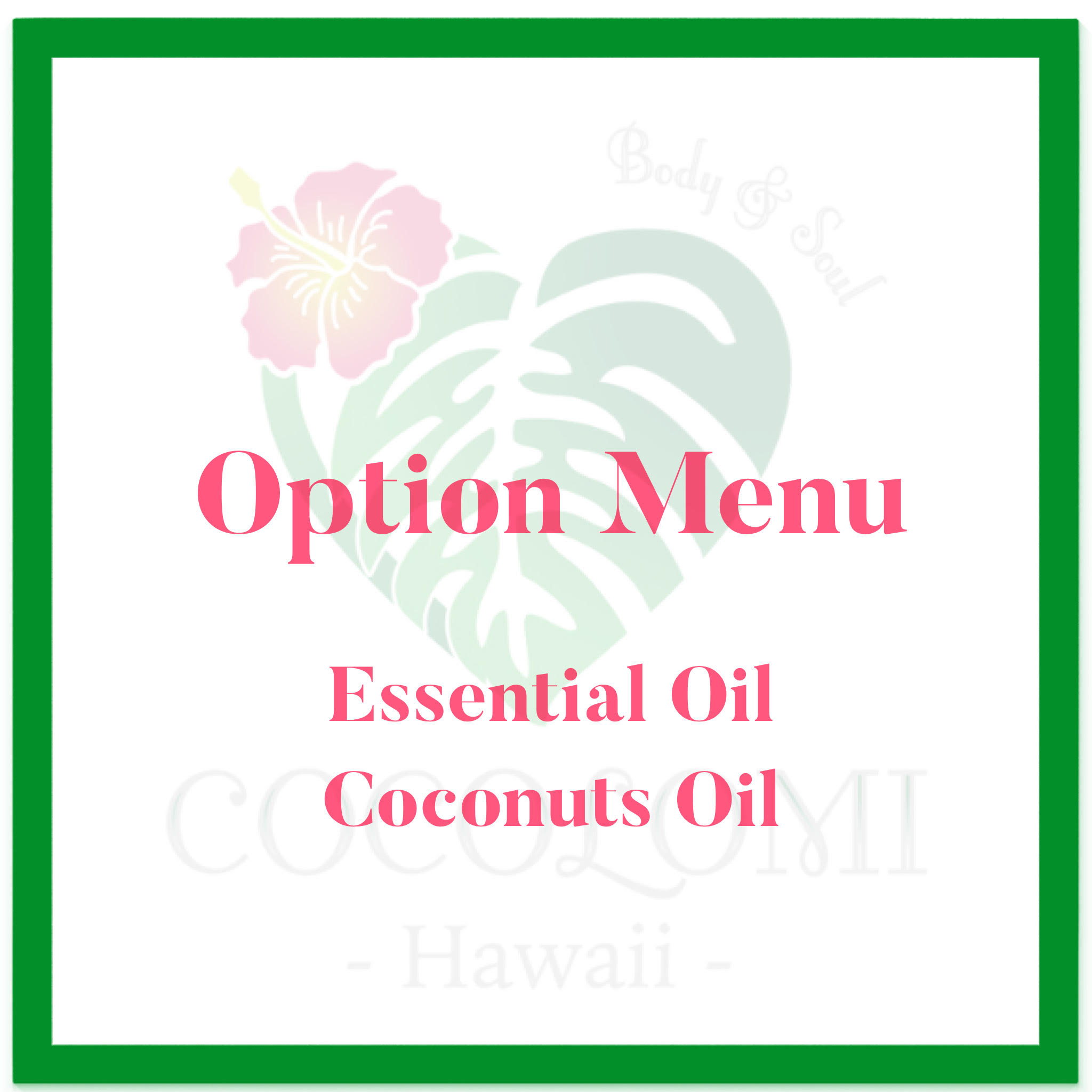 Optional Menu | COCOLOMI Massage